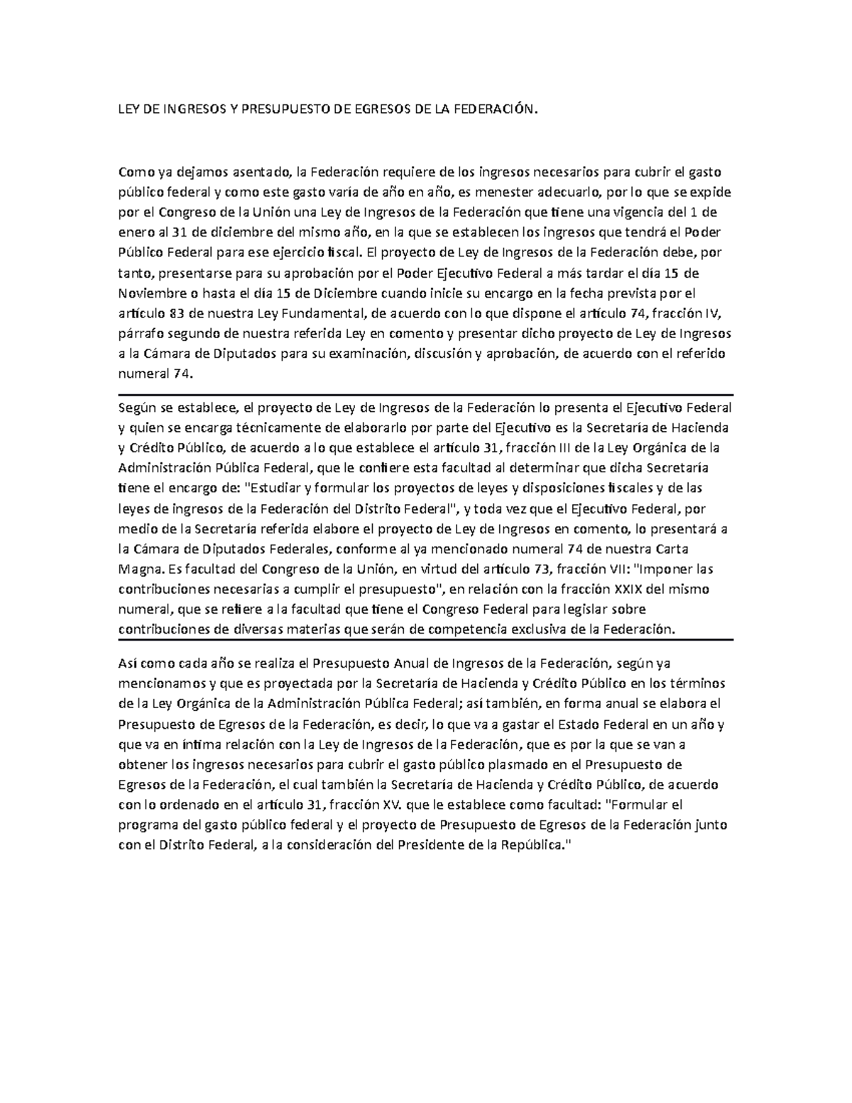 4- Ley de Ingresos y Presupuesto de Egresos Federales: Análisis y ...