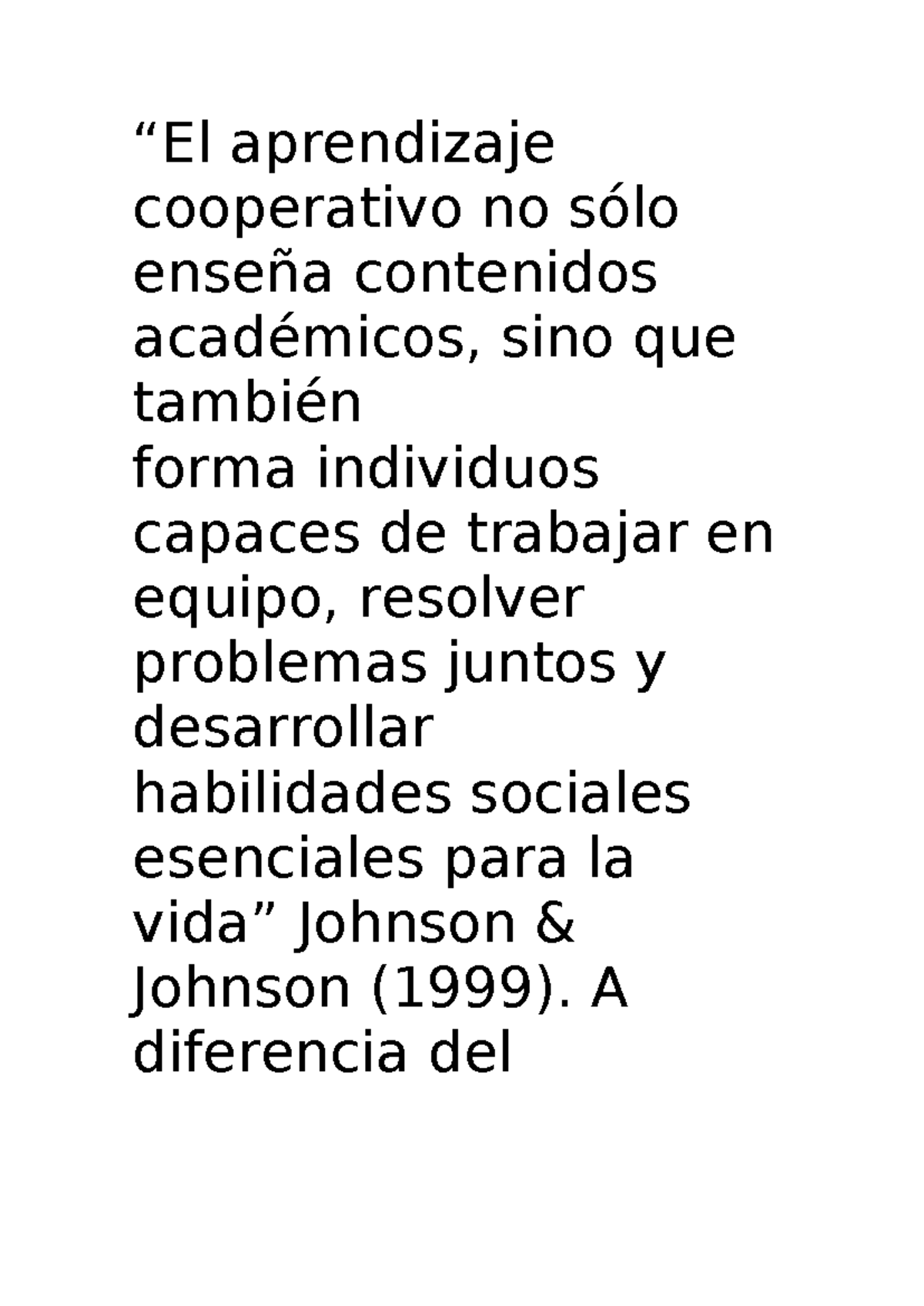 Trabajo Modelo de Didáctica: Aprendizaje Cooperativo en 1º de ...