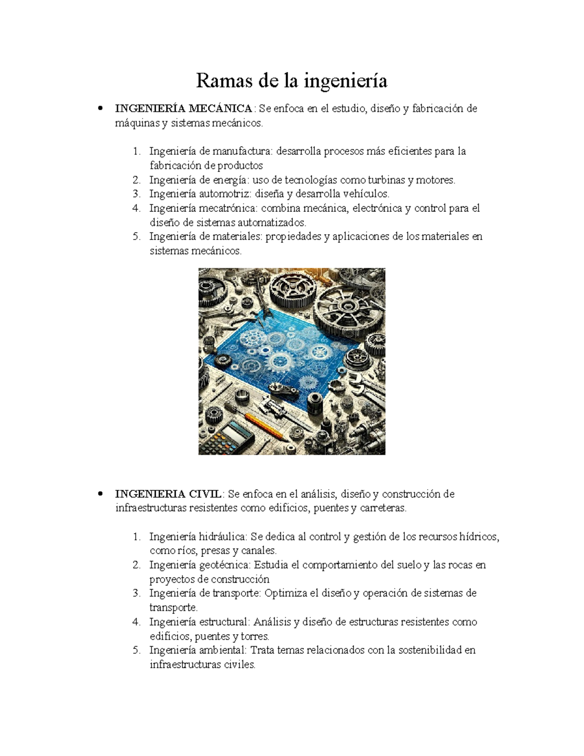 Ramas de la ingeniería - bnm - Ramas de la ingeniería INGENIERÍA ...