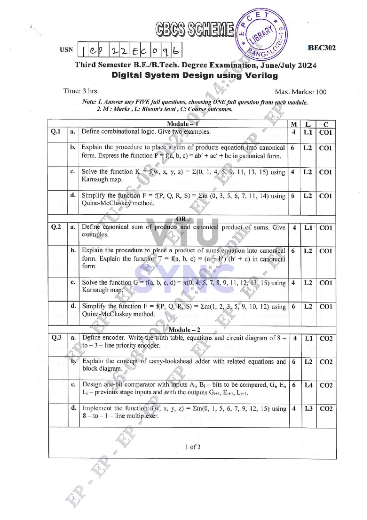 BEC302 Digital System Design - June/July 2024 Exam Questions & Answers ...