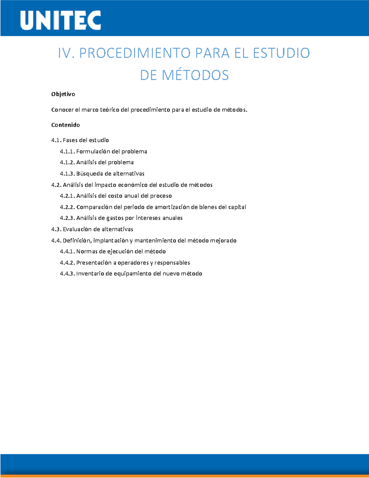 Tema 4: Procedimiento para el Estudio de Métodos - Análisis y ...