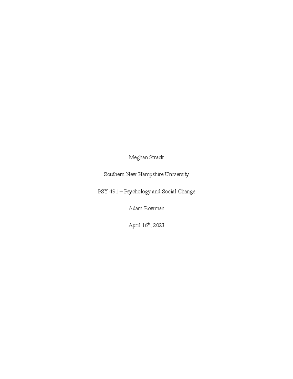 PSY491 Module 7 Video Reflection on Advocacy & Allyship - Studocu