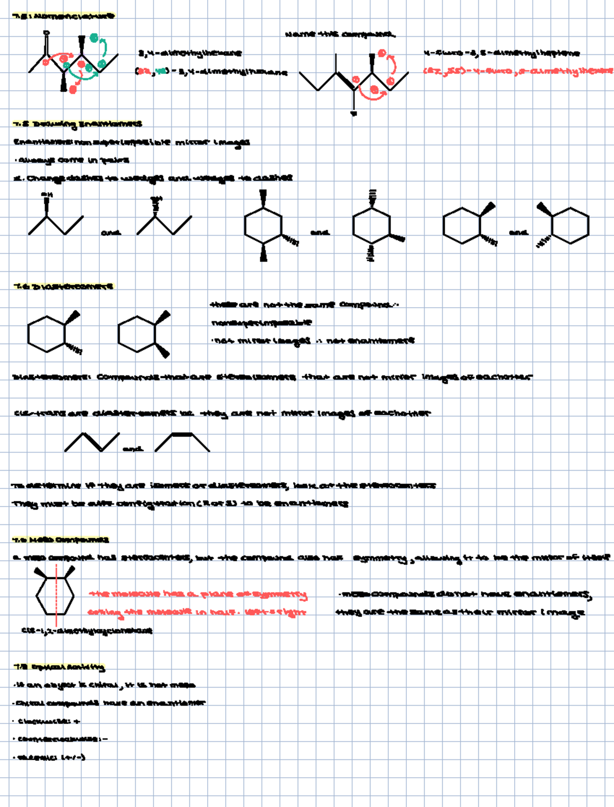 Organic Chemistry Notes: Isomers, Mechanisms, and Reactions - Studocu