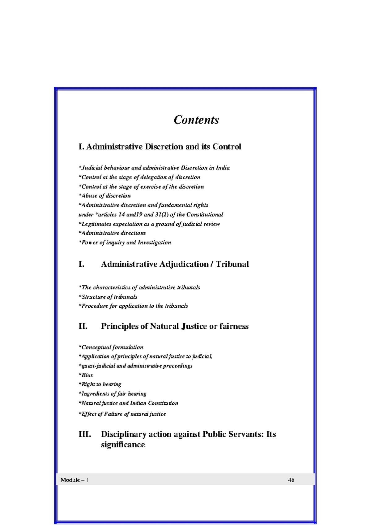 Administrative Discretion and Judicial Control in India: A Study (LAW ...