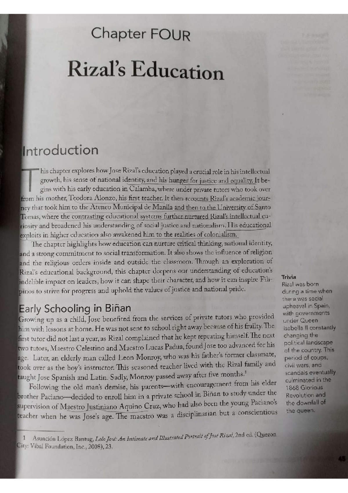 Group 2 Chapter 4 Rizals Education - Chapter FOUR Education Introduction T his chapter explores ...