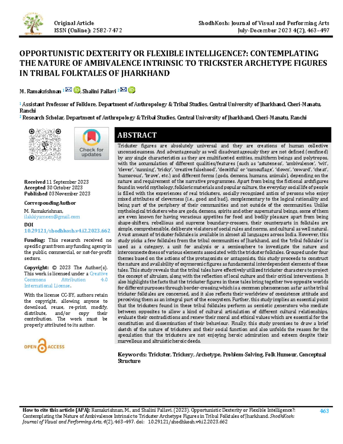 Trickster Archetypes in Jharkhand's Tribal Folktales: A Study of ...