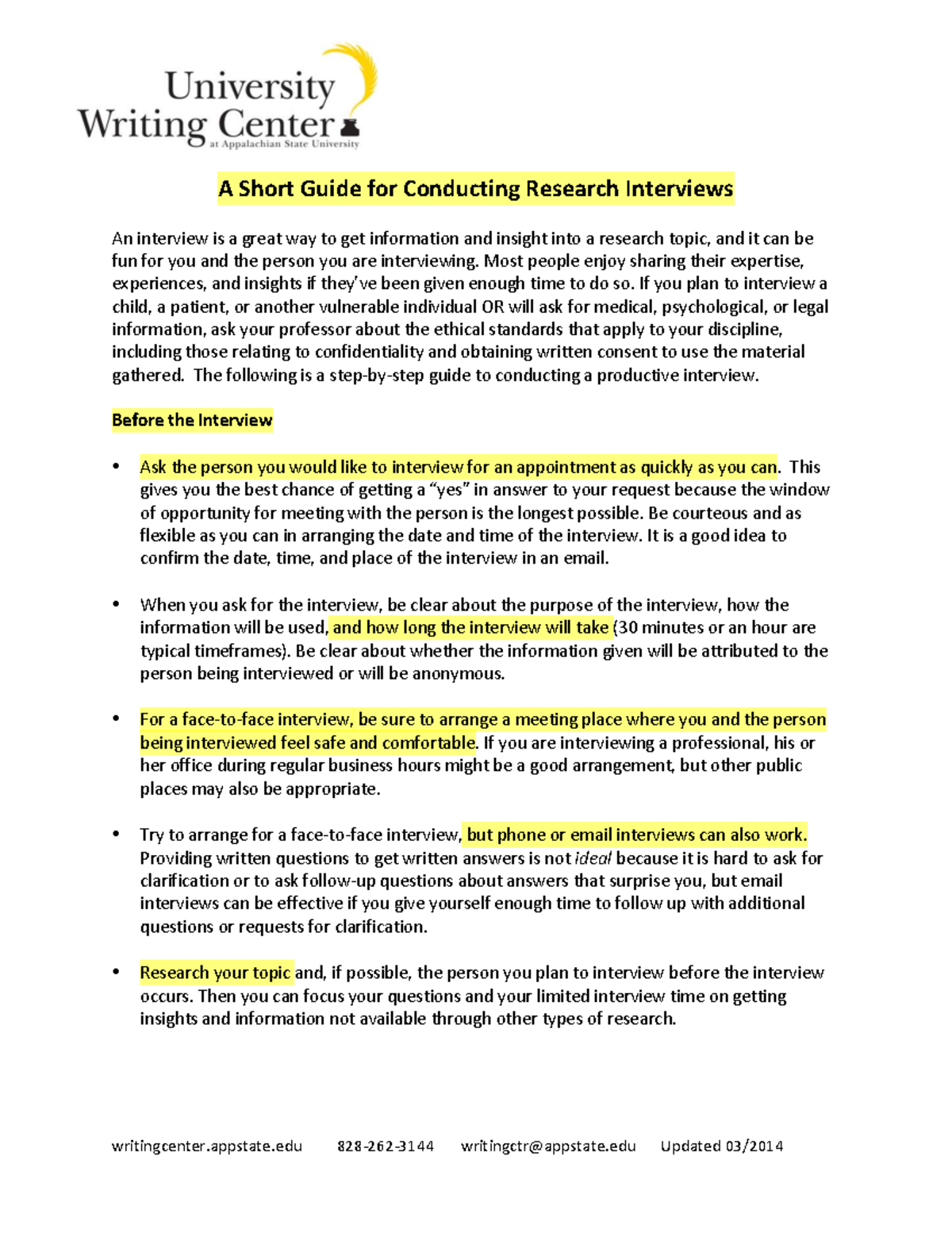 Guide for Conducting Research Interviews: Best Practices - Studocu
