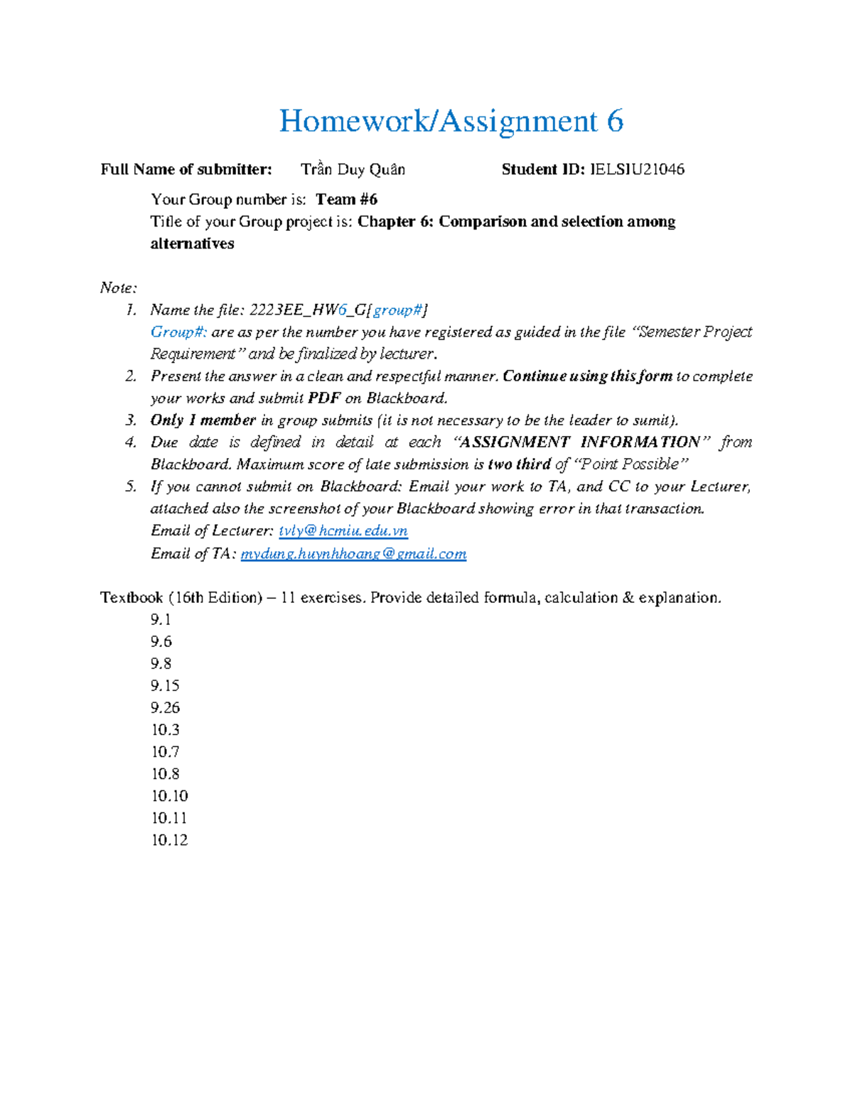 2223EE HW6 G06 - Homework 6 - Homework/Assignment 6 Full Name of ...