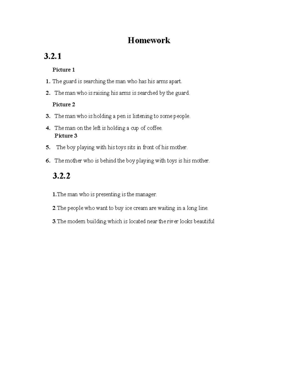 ENG WRITING LEVEL 3: Homework 3.2.1 Visual Descriptions - Studocu