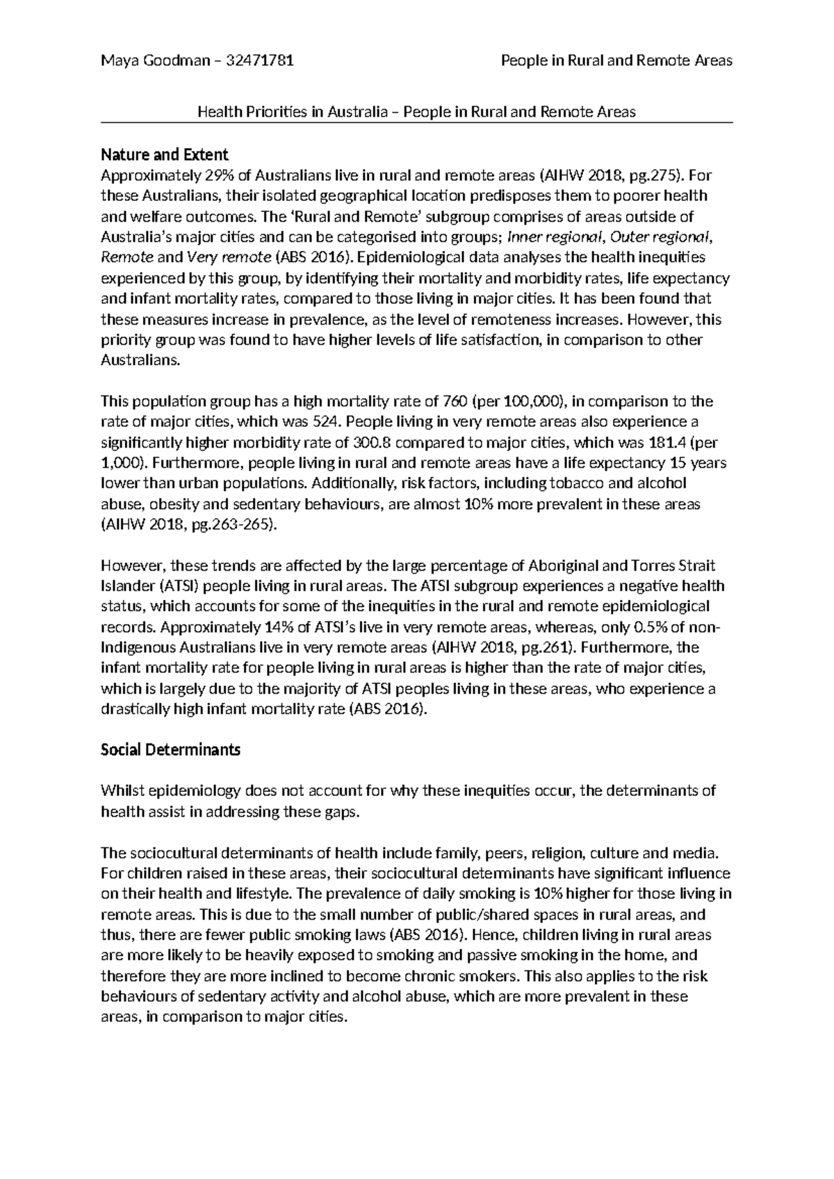 People in Rural and Remote Areas - For these Australians, their ...