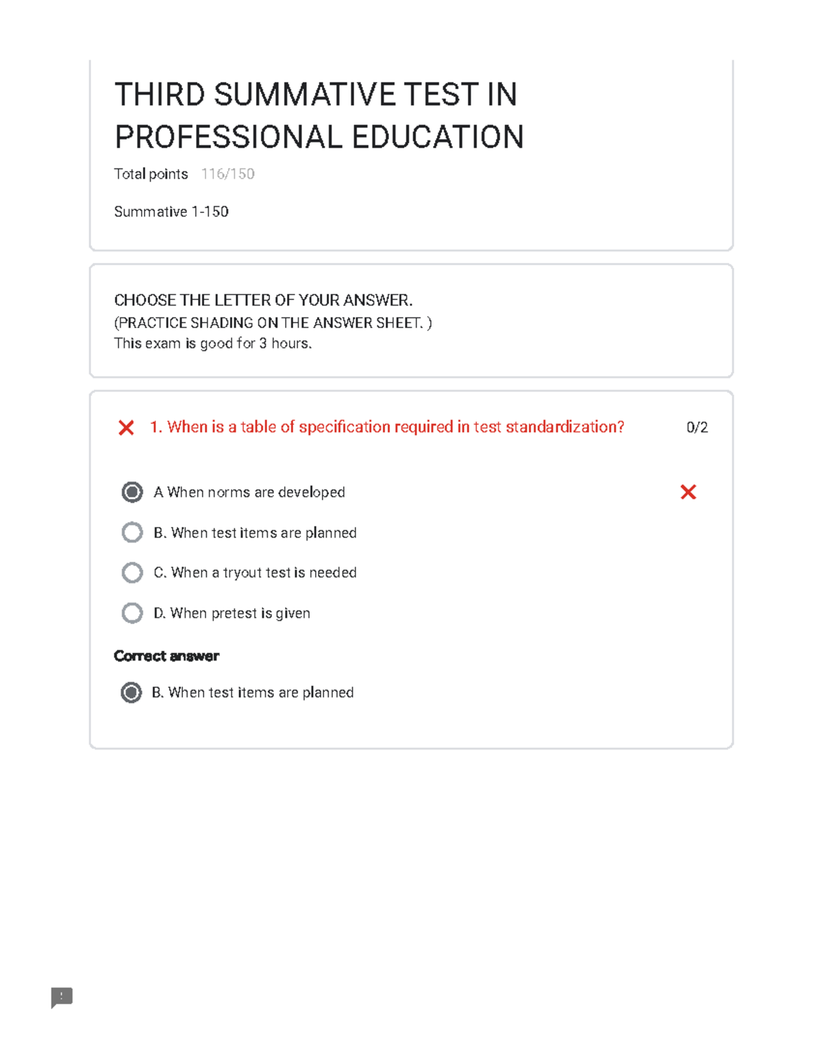 Third Summative TEST IN Professional Education - CHOOSE THE LETTER OF ...