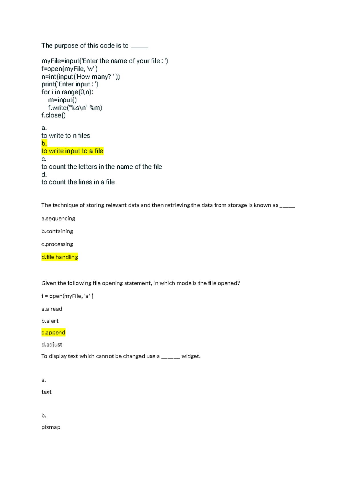 Assessment 7 - Practice Material for Python Programming Concepts - Studocu