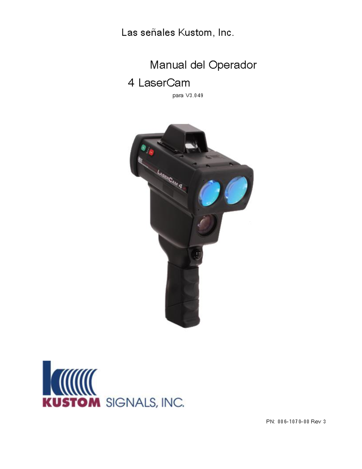Manual del Operador de LaserCam 4 - PN: 006-1070-00 Rev 3 - Studocu
