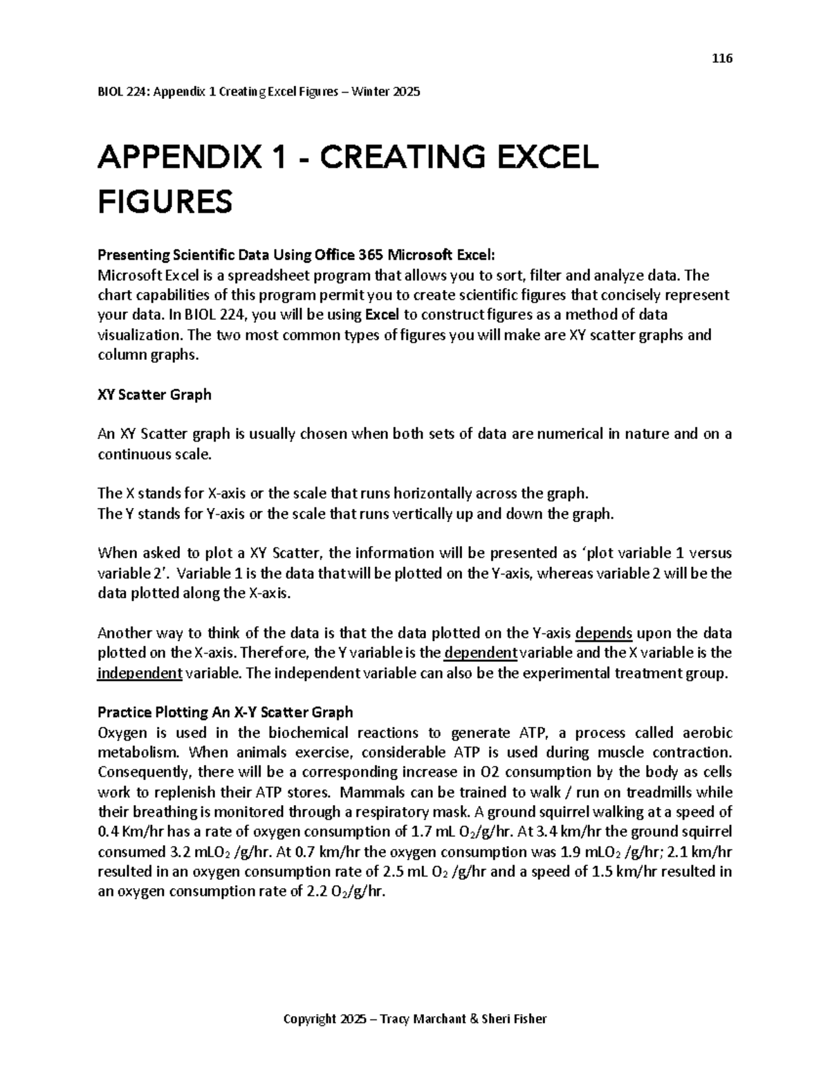 116 BIOL 224: Creating Excel Figures for Scientific Data Analysis - Studocu