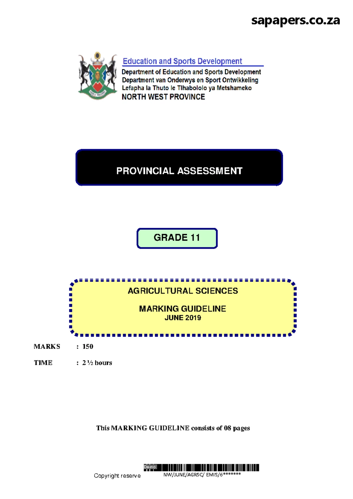Agricultural Sciences Revision Material T3 Gr 11 - Western Cape ...