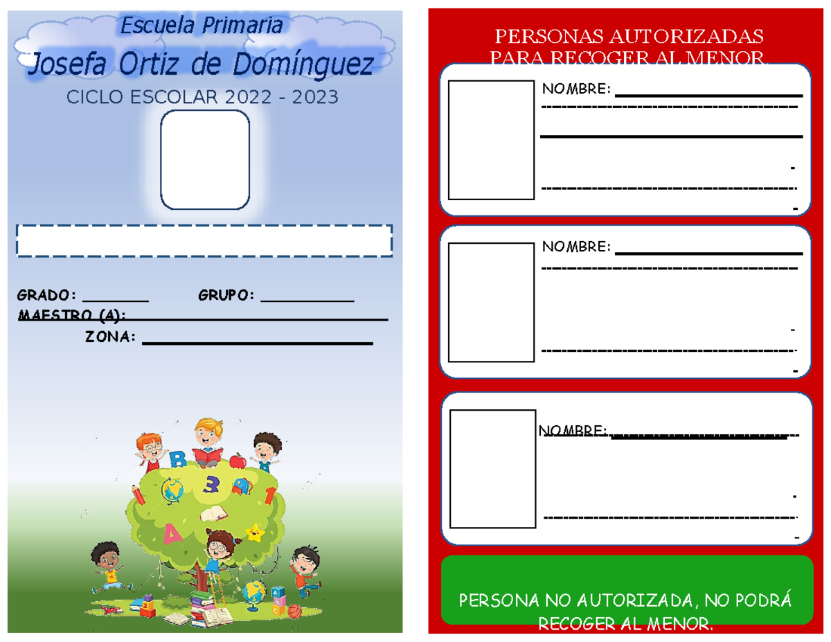 Personas Autorizadas PARA Recoger Alumnos - Didacticas General ...