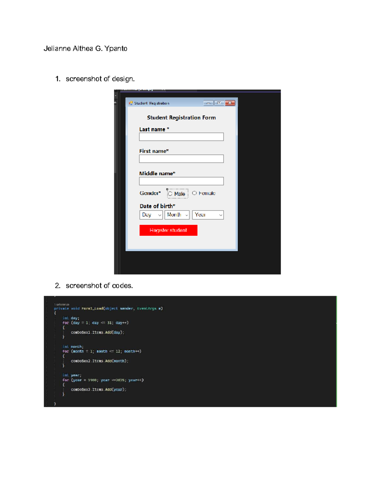 05 Laboratory Exercise 1 IP: Design, Code, and Output Screenshots - Studocu
