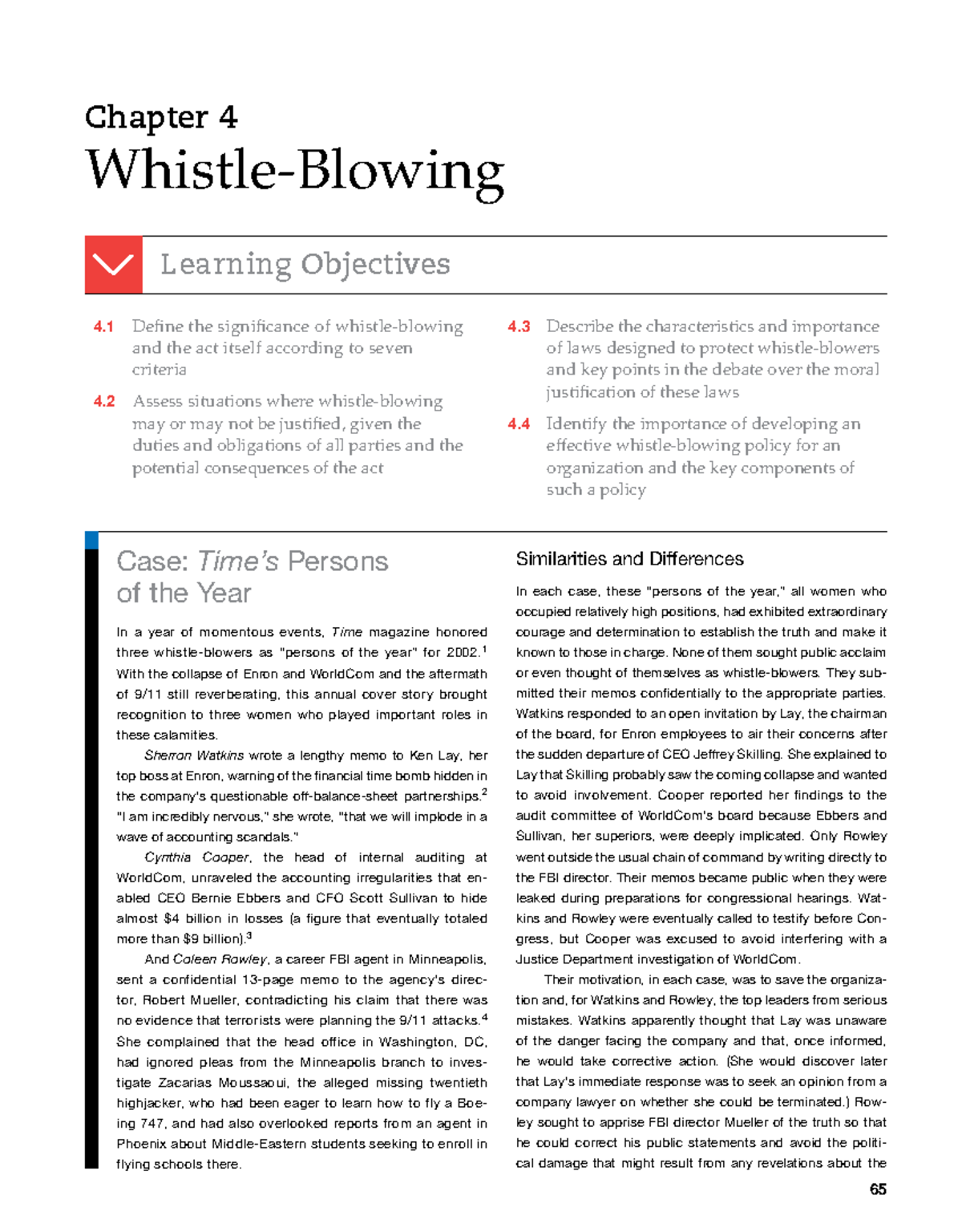 Chapter 4 Ethics: Learning Objectives and Case Studies on ...