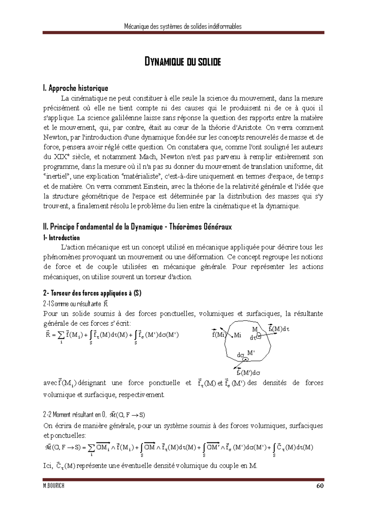 Dynamique du Solide I - Mécanique des Systèmes de Solides Indéformables - Studocu