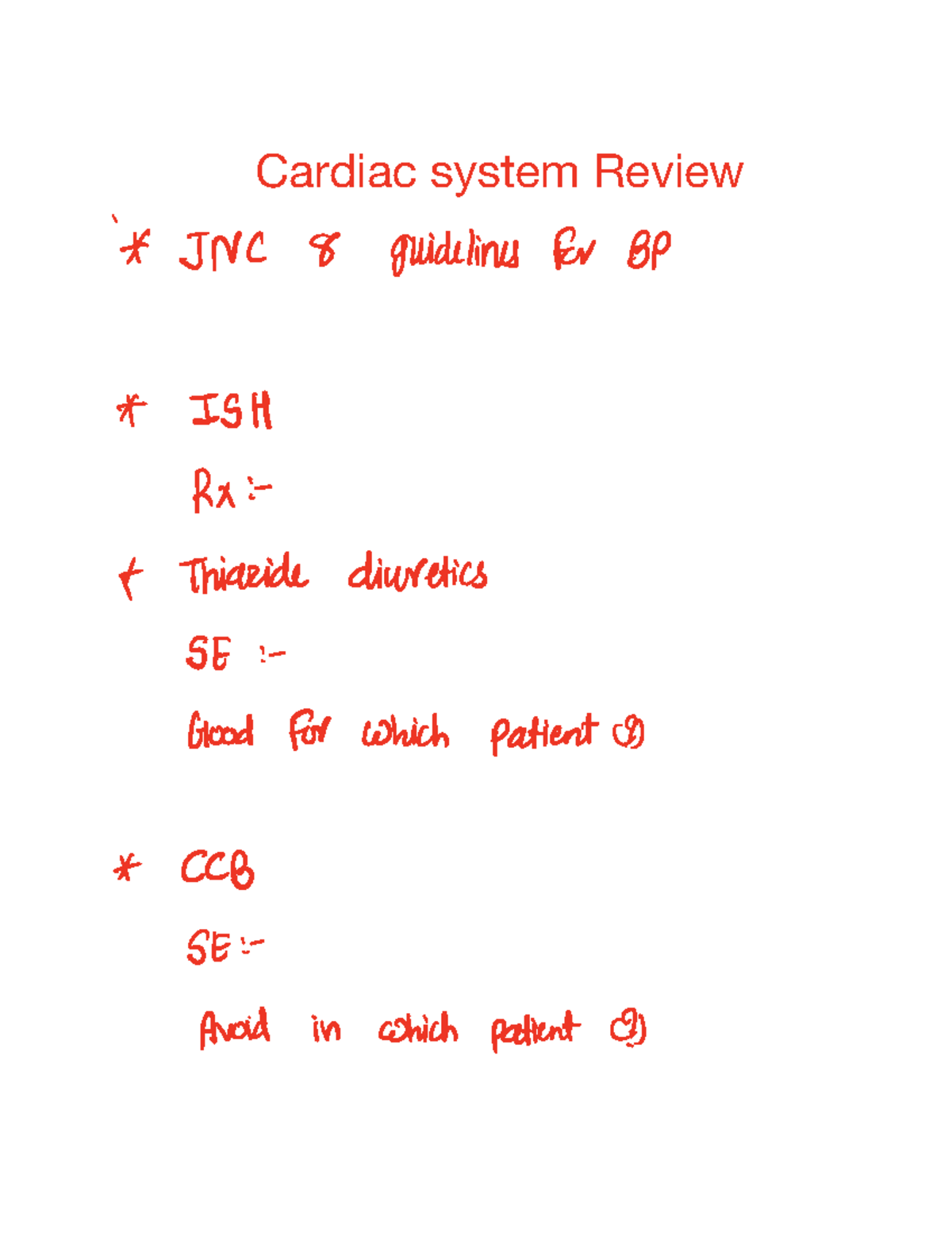 Cardiac System Review: FNP Study Guide on Hypertension & Rx Guidelines ...