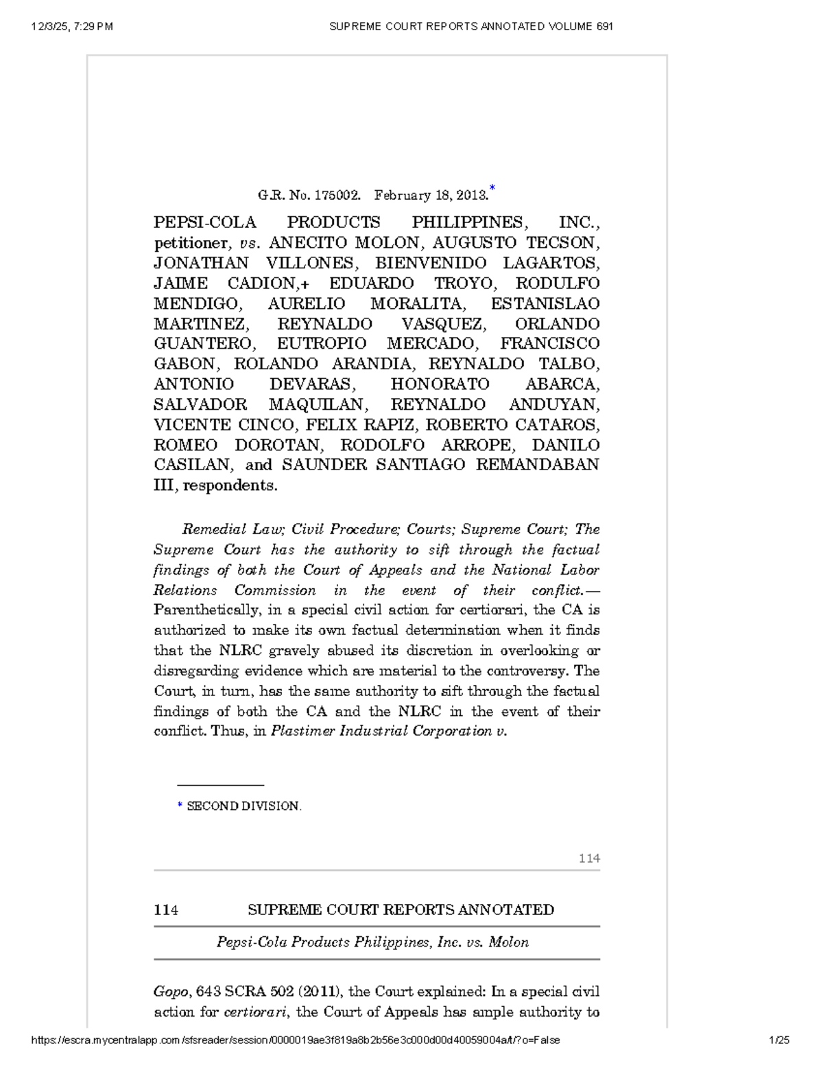 Supreme Court Case G.R. No. 175002: Products Philippines, Inc. vs ...