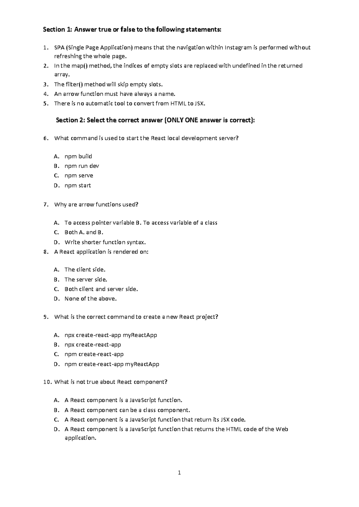 CS220 Midterm Exam Spring 2023 - True/False & Multiple Choice - Studocu