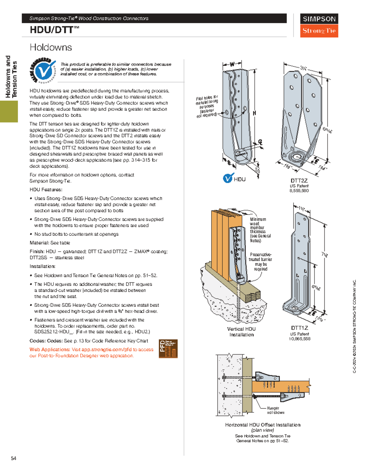 HDU DTT Holdowns Product Data Overview and Installation Guide - Studocu
