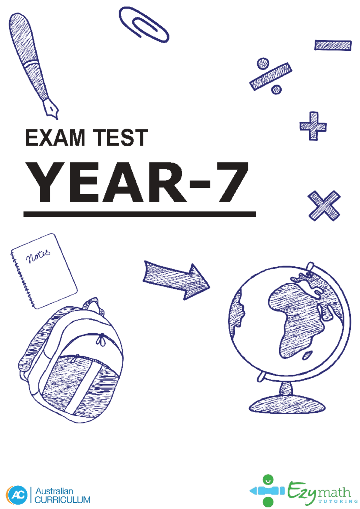 Year 7 Maths Test - Yearly Exam Questions - Ezy Math Tutoring - Studocu