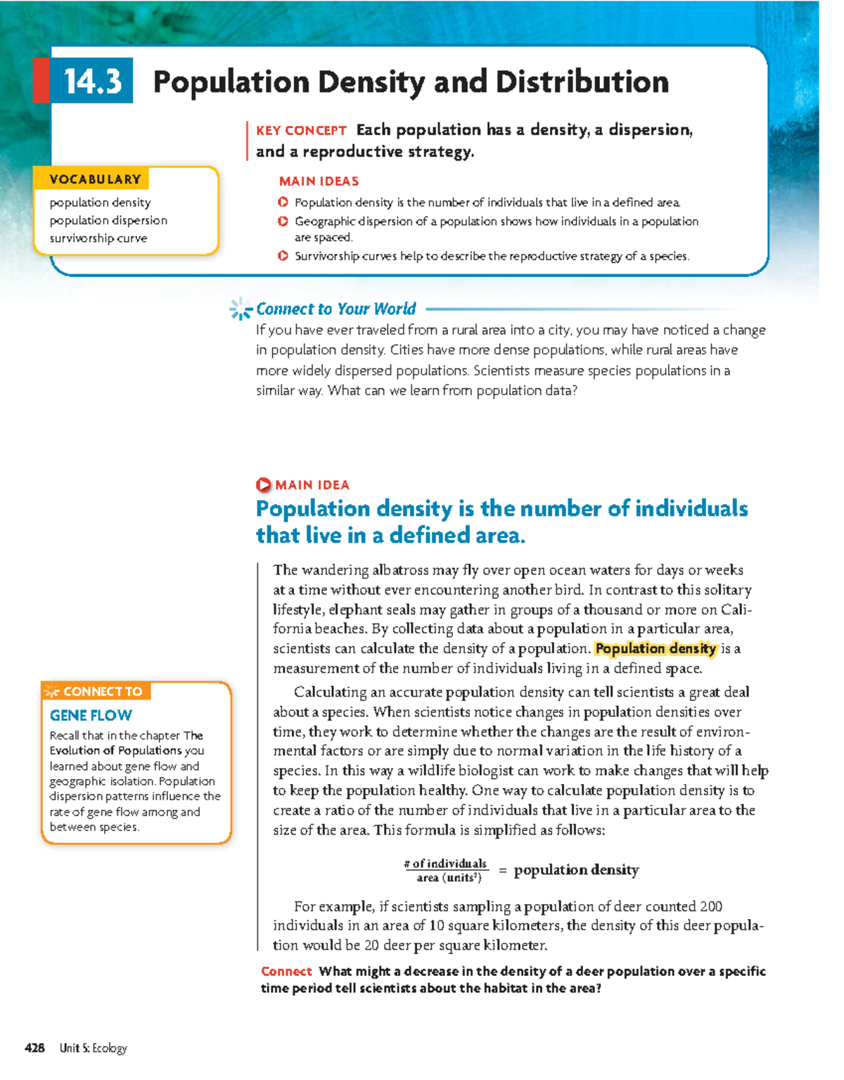 Chapter 14.3: Population Density & Distribution - Key Concepts and ...