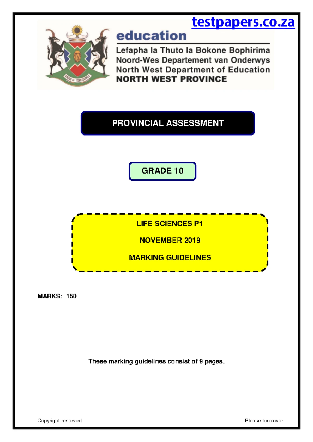 Final Exam Guidelines for Life Orientation: Grades 10-12 - Studocu