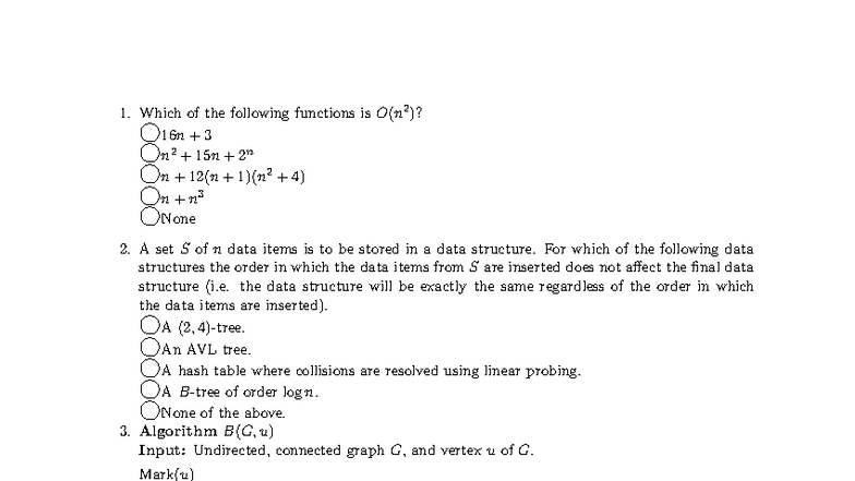 CS101 - Data Structures & Algorithms: Exam Review Notes - Studocu