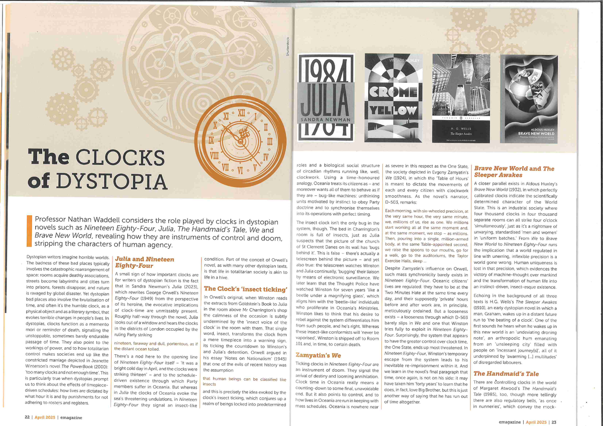 The Role of Clocks in Dystopian Literature: An Analysis of Control and ...