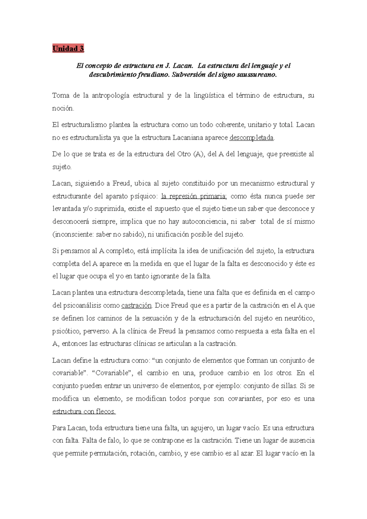 EL Esquema Lambda DE Lacan - EL ESQUEMA LAMBDA DE LACAN (1955) su fin ...