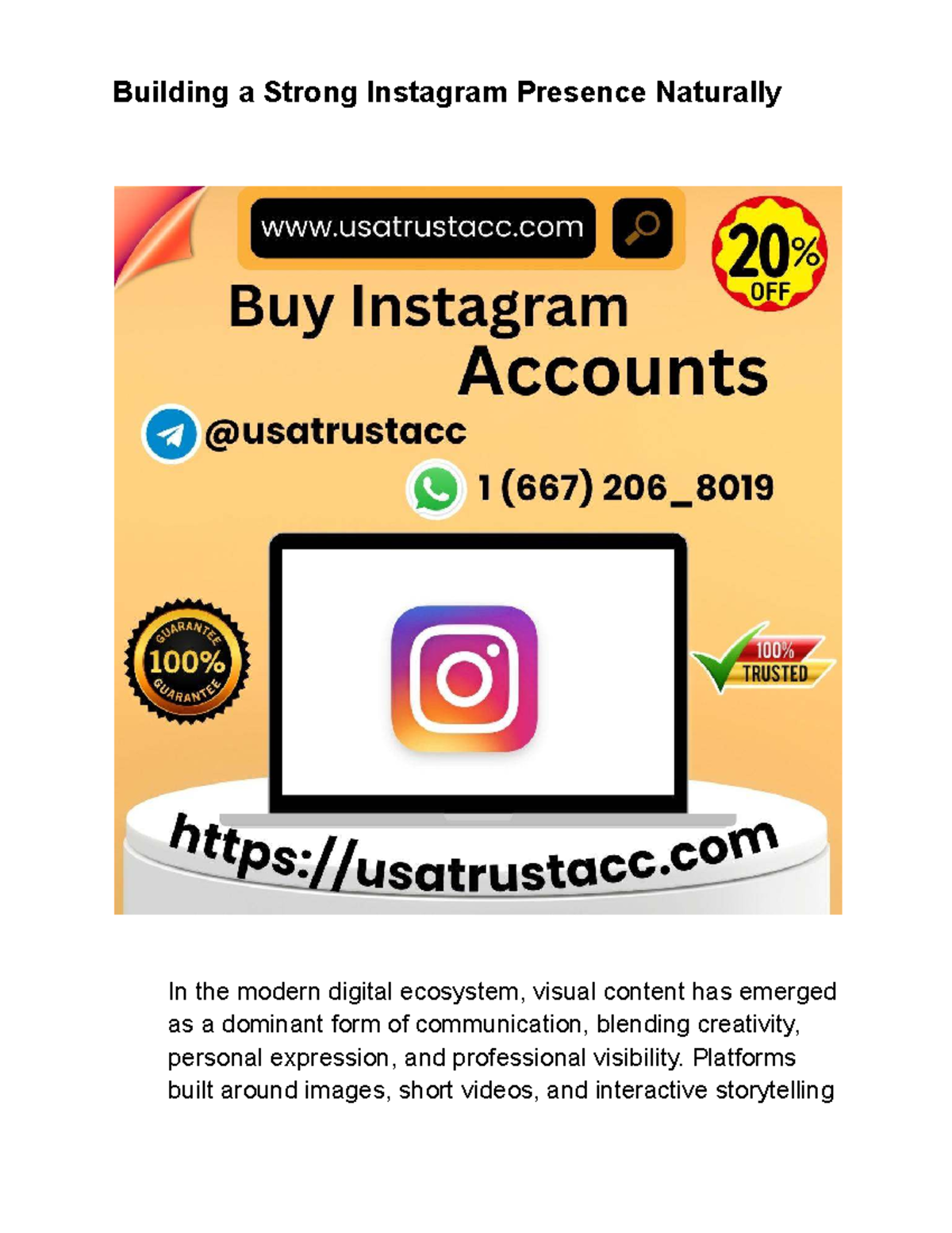 Building a Strong Instagram Presence: Strategies for Authentic ...