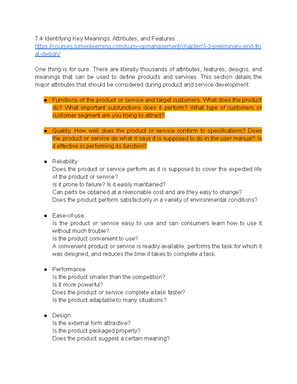 OM Chapter 3 Report - 7 Identifying Key Meanings, Attributes, and ...