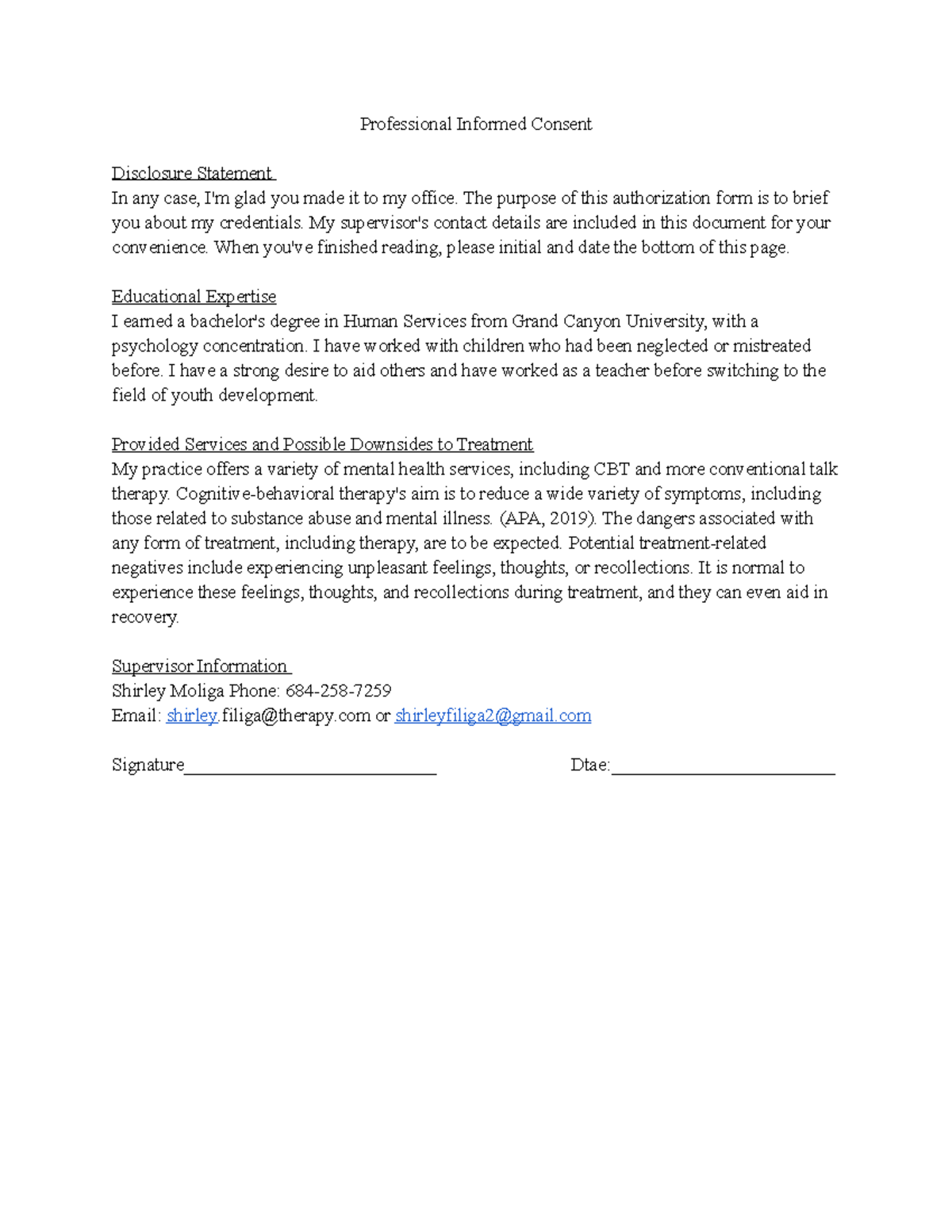 Professional Consent BHS 440 .doc - Professional Informed Consent ...