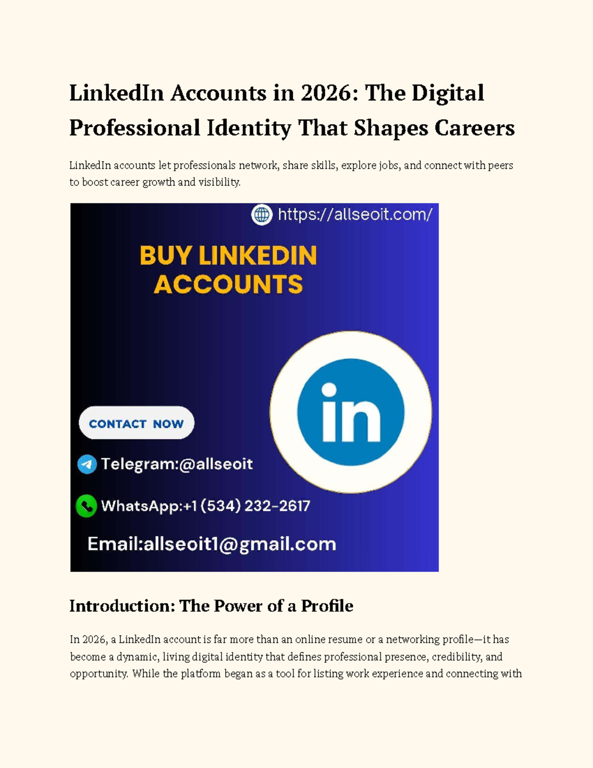 LinkedIn Accounts in 2026: The Evolution of Digital Professional ...