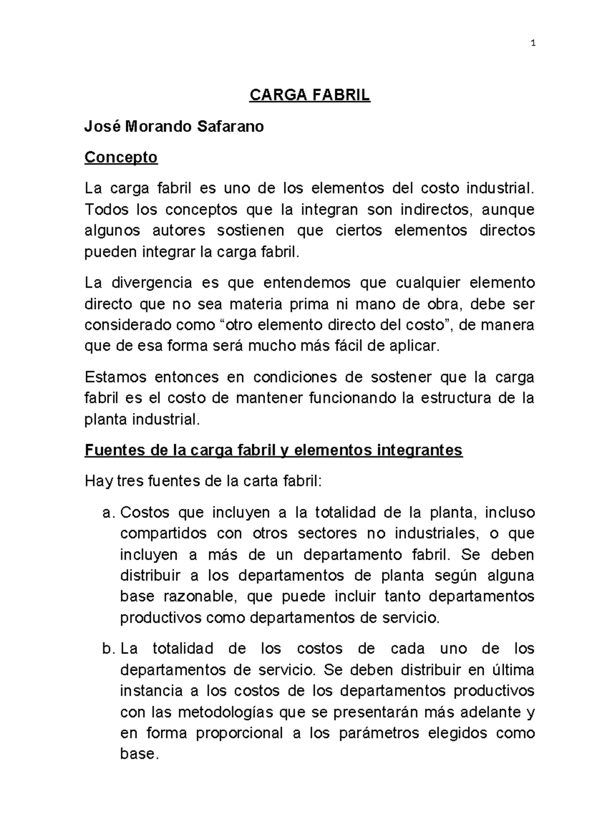 Carga Fabril y su Aplicación en Costos Industriales - Cód. ABC123 - Studocu