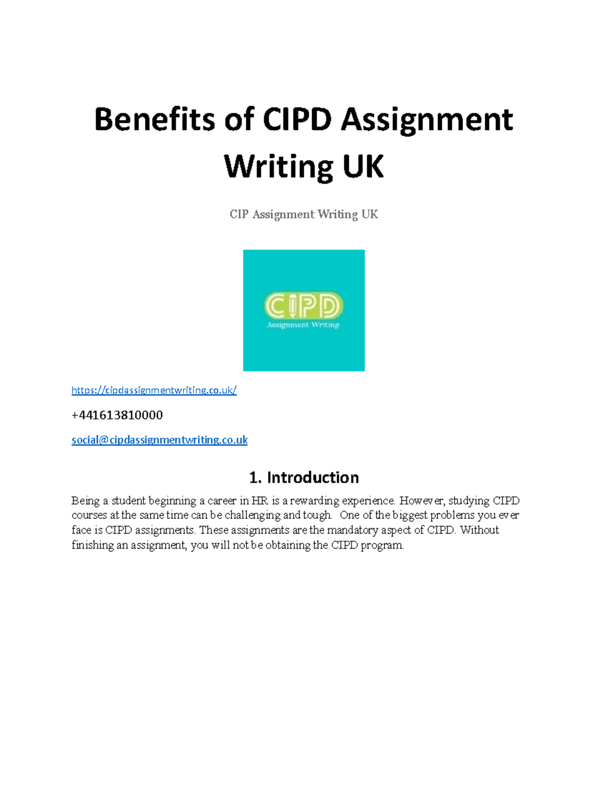 Benefits of CIPD Assignment Writing UK - Benefits of CIPD Assignment ...