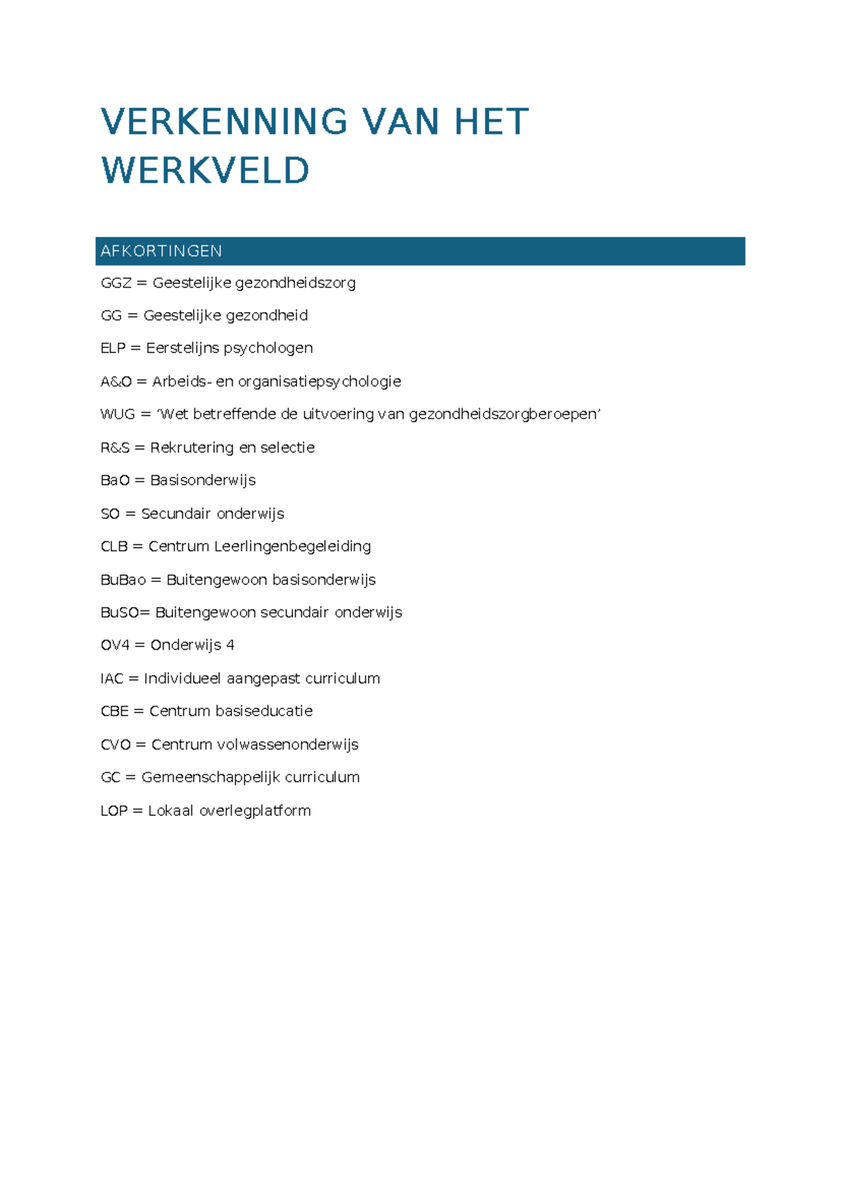 Verkenning van het Werkveld van Psychologisch Consulenten in de GGZ ...