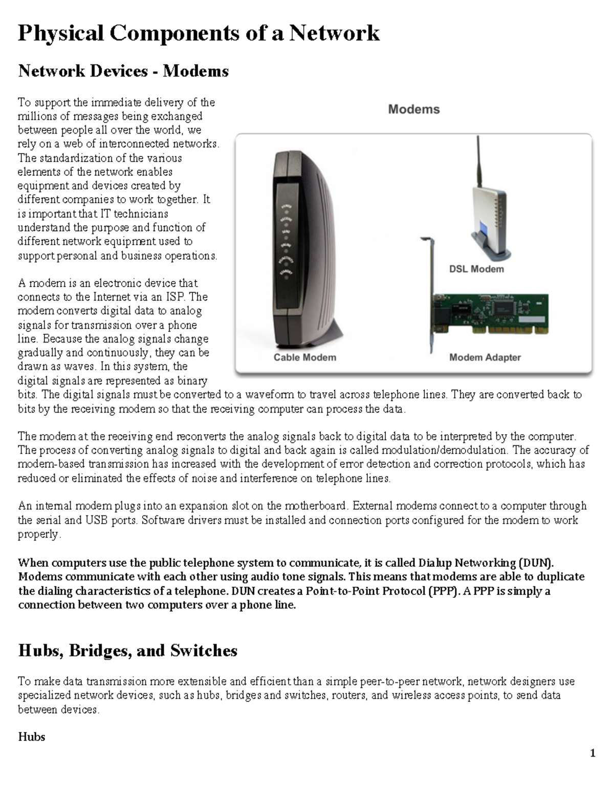 Internal Modem And External Modem