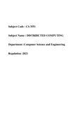 Distributed computing - CS3551 - Studocu