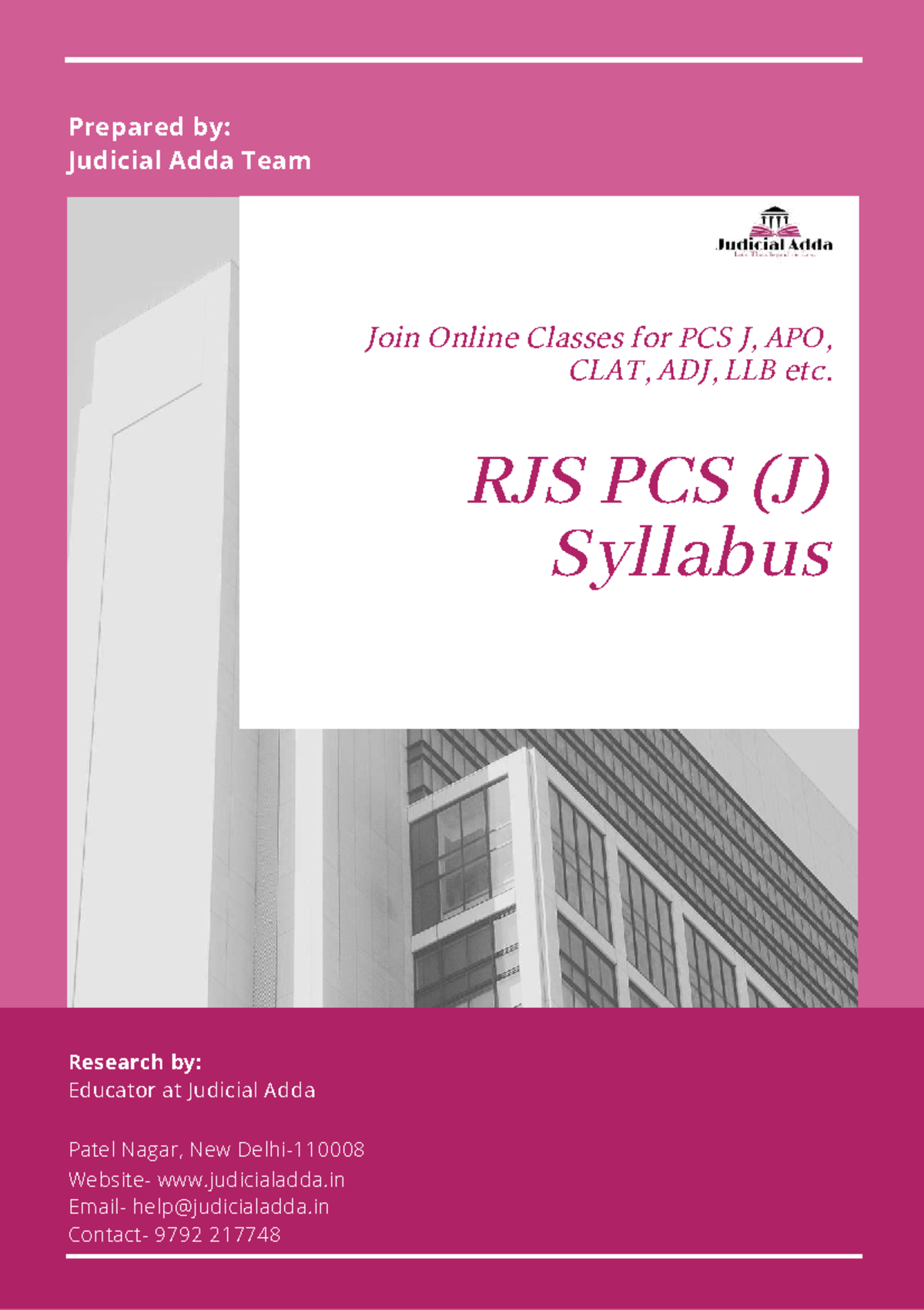 RJS Civil Judge Exam Syllabus 2022 - Detailed Overview - Studocu
