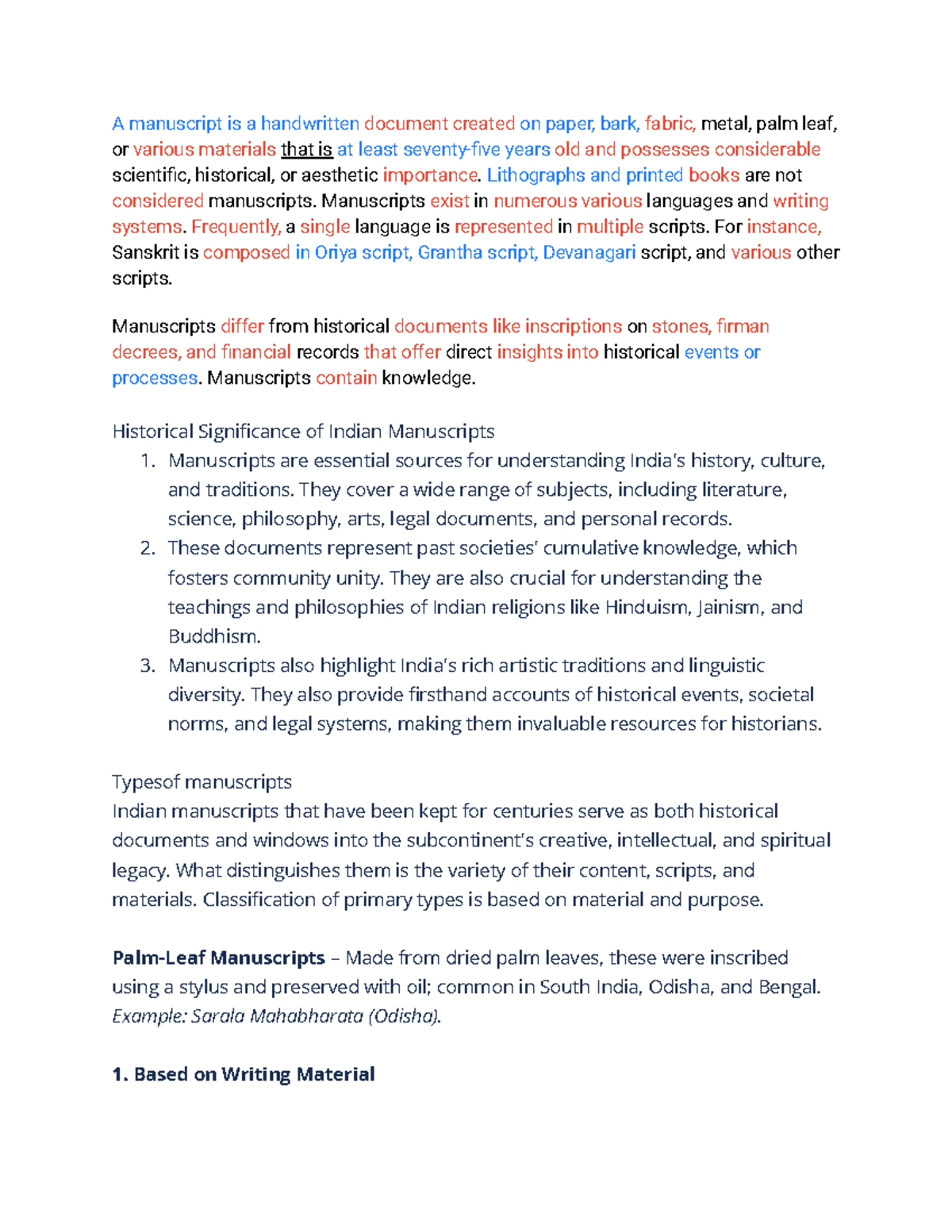 Indian Manuscripts: Historical Significance & Preservation Methods (SEC ...