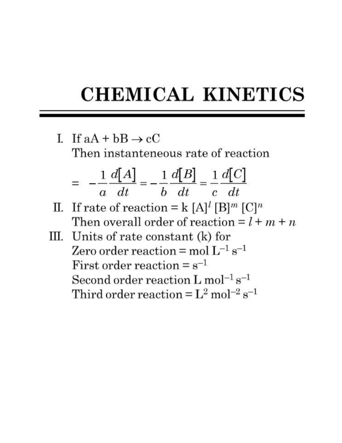 Chemical Kinetics: Understanding Reaction Rates and Orders - Studocu
