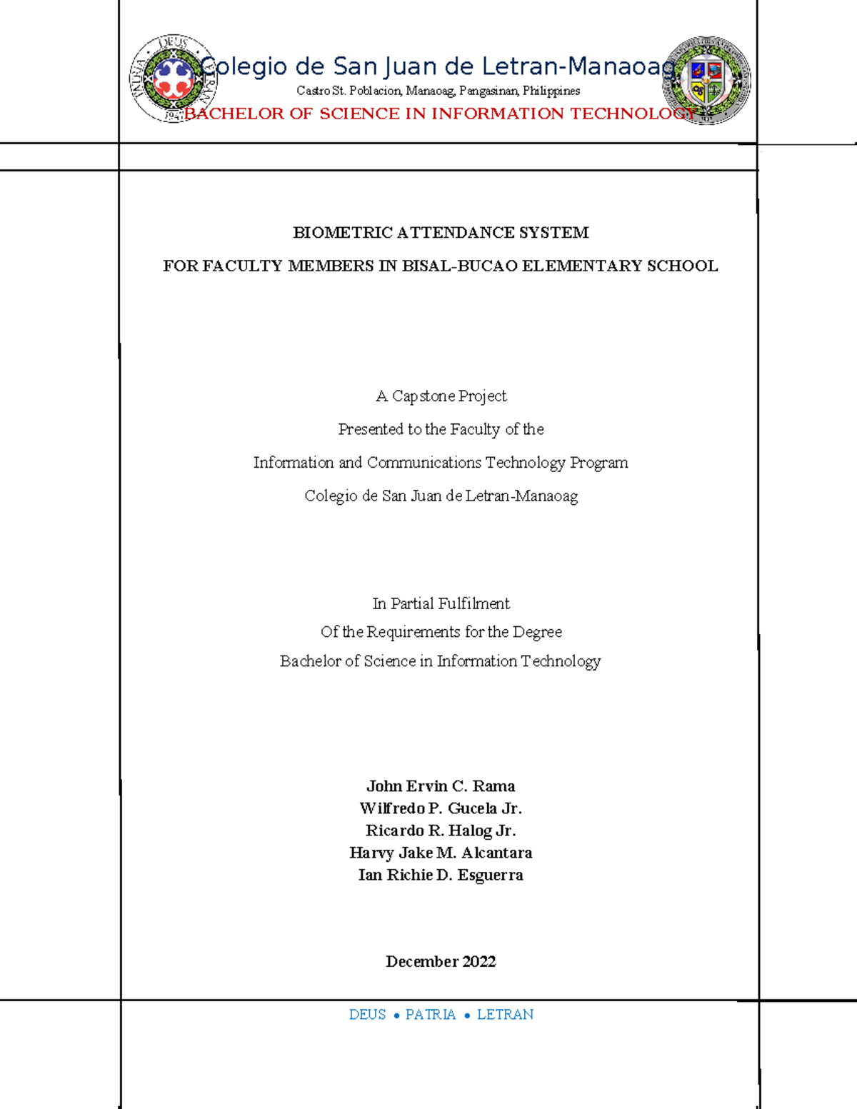 Barangay Management system - Castro St. Poblacion, Manaoag, Pangasinan ...