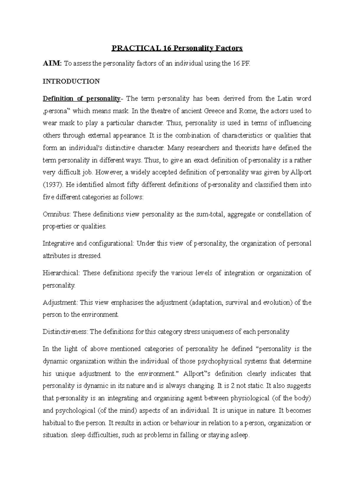 Sacks Sentence Completion Test SSCT Interpretation 1 - SACK’S SENTENCE ...