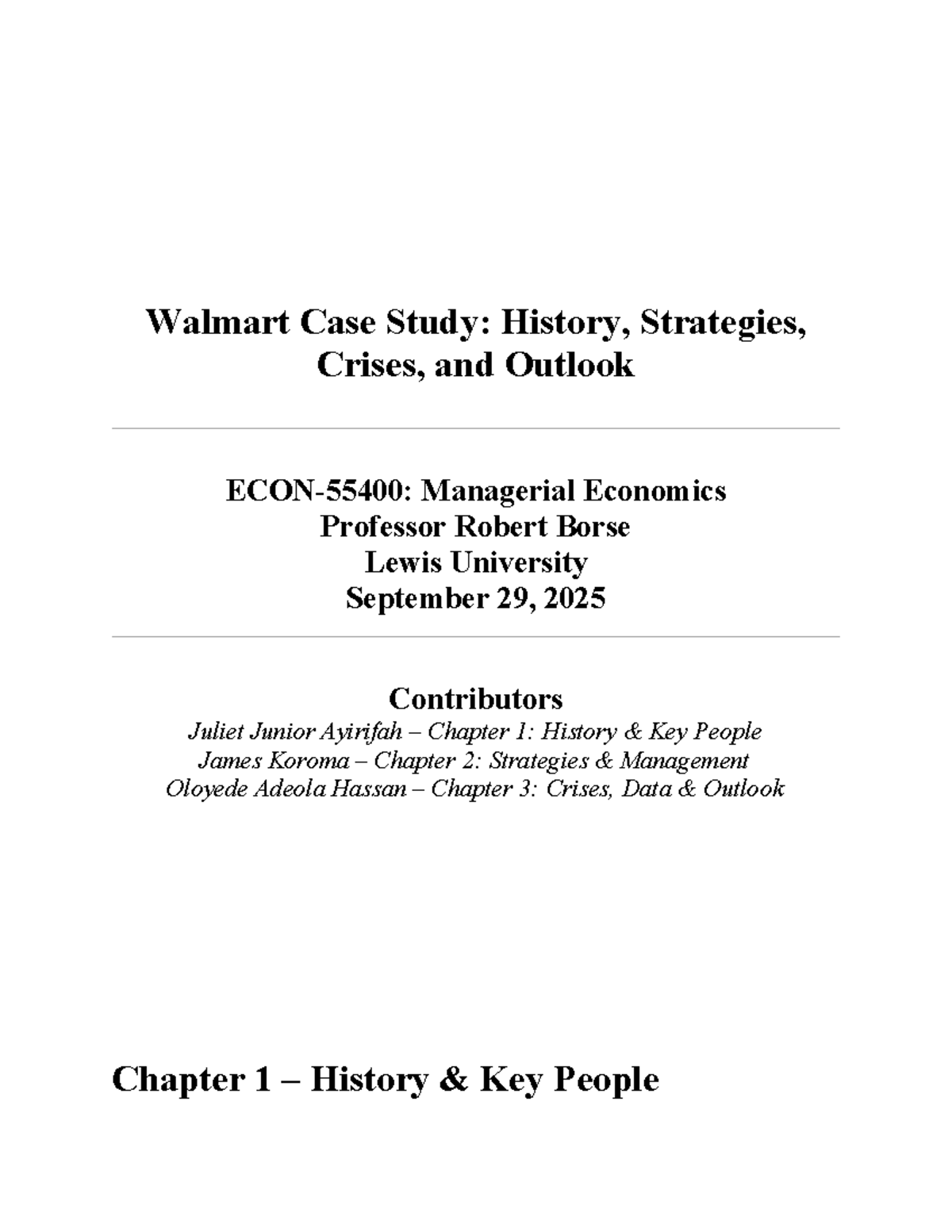 Walmart Case Study: History, Strategies, and Future Outlook (MNGT 101 ...
