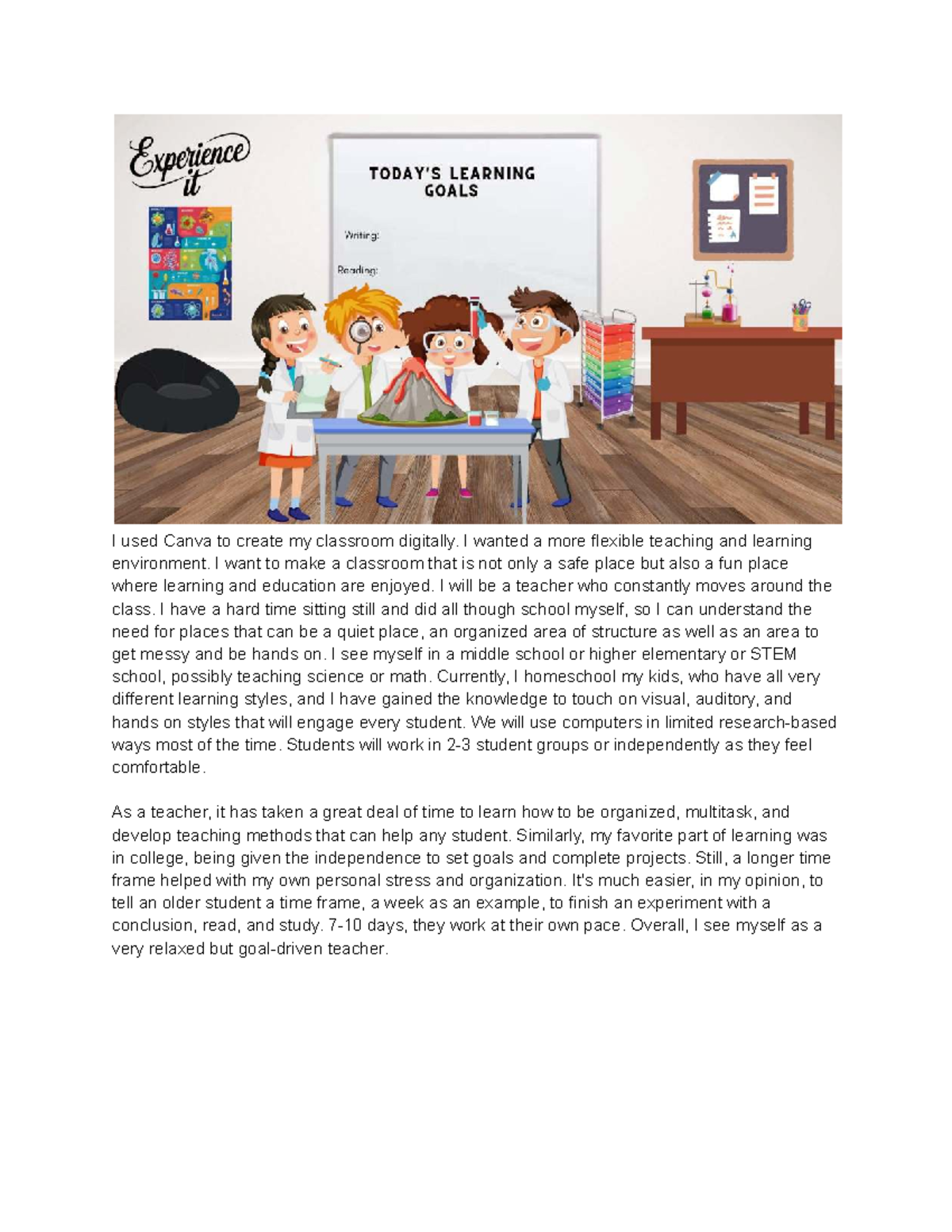 Vision of a Teacher: Creating an Engaging Classroom Environment - Studocu