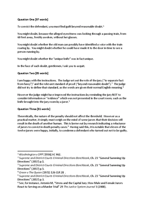 Evidence and Proof - Assignment - Twelve Angry Men - Question One [97 ...